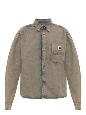Carhartt Work In Progress Vintage-effect Denim Shirt - Grey