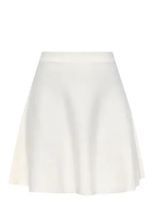 Max Mara Wool A-line Skirt - White