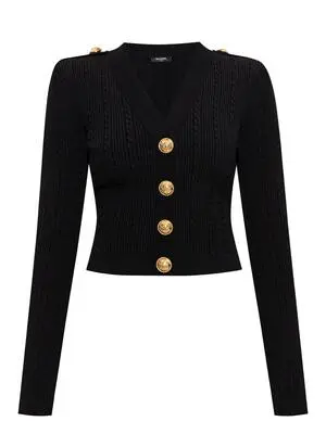 Balmain Buttoned Cardigan - Black