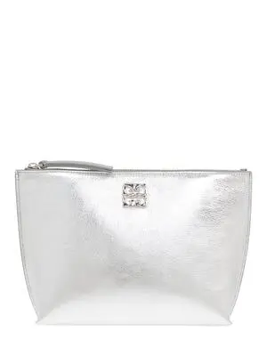 Givenchy Givenchy Silver 'Liquid' Clutch Silver