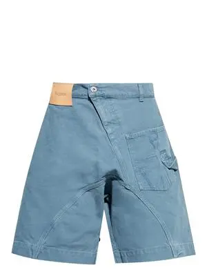 JW Anderson Logo Denim Shorts - Blue
