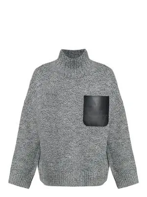 JW Anderson Wool And Alpaca-blend Turtleneck Sweater - Grey