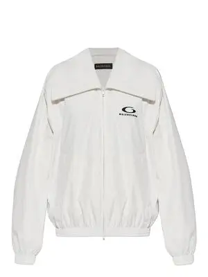 Balenciaga Jacket With Embroidered Logo - White