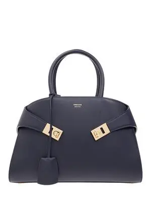 FERRAGAMO Hug Handbag - Navy Blue