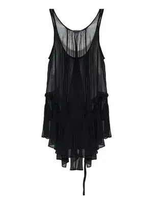 ALLSAINTS Rach Sheer Top - Black