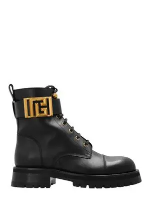 Balmain Romy’ Leather Lace-up Shoes - Black