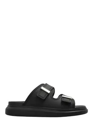 Alexander McQueen Slides With Logo - Black