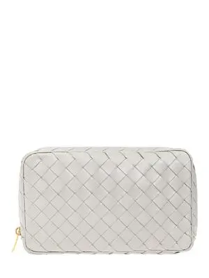 Bottega Veneta Intrecciato Medium Clutch - Grey