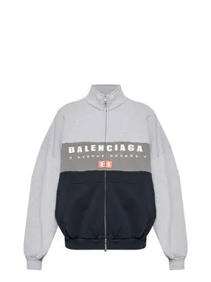 Balenciaga Sweatshirt With Printed Logo - Grey