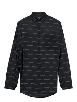 Balenciaga Shirt With Monogram - Black