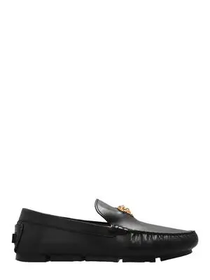 VERSACE La Medusa Leather Moccasins
