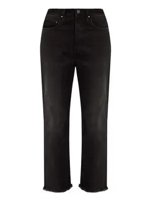 TOTEME High-waisted Straight-leg Jeans - Black