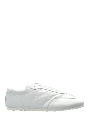 Marni Logo Leather Sneakers - White