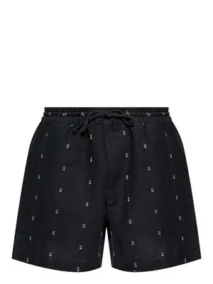 Rag & Bone Cotton-linen Blend Shorts - Black