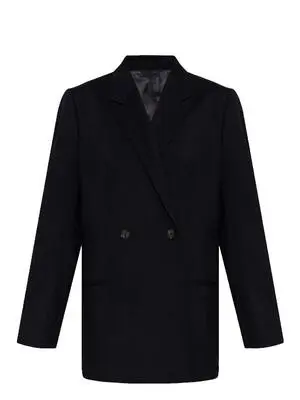 TOTÊME Double-breasted Wool Blazer - Black