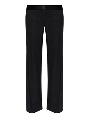Victoria Beckham Wool-finished Trousers - Black