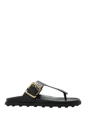 TOD’S Leather Slides - Black