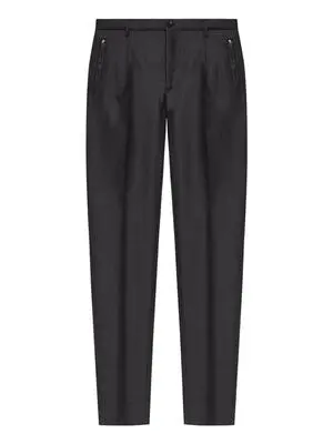 Etro Wool Pleated Trousers - Grey
