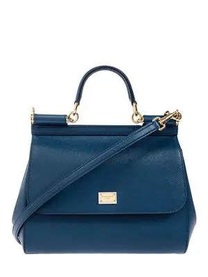 Dolce & Gabbana Sicily Large Handbag - Navy Blue
