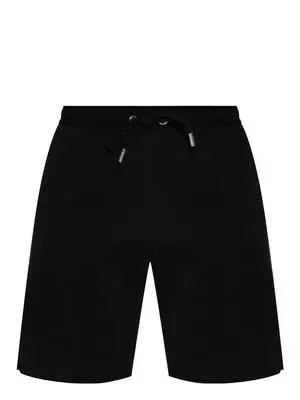 Ami Logo Cotton Shorts - Black