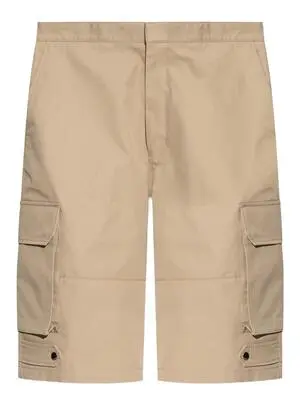 Ami Logo Cargo Shorts - Beige