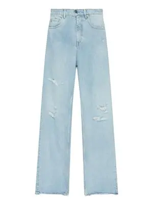 GOLDEN GOOSE Jeans With Vintage Effect - Light Blue