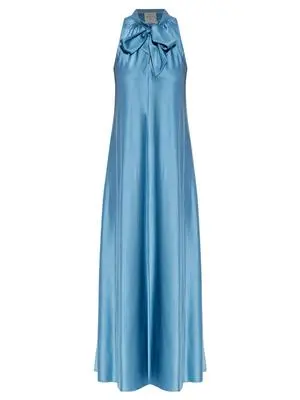FORTE_FORTE Silk Maxi Dress - Blue