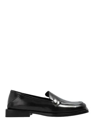 Attico Micol Leather Loafers - Black