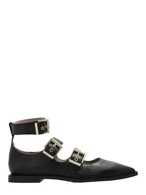 ALLSAINTS Susan Leather Ballet Flats - Black