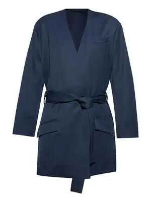 Attico Tied Blazer - Navy Blue