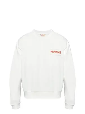 Marni Sweatshirt With Logo Patch - White