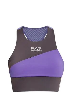 Emporio Armani Crop Training Top - Purple