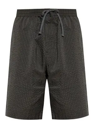 Maison Kitsuné Striped Pattern Shorts - Green
