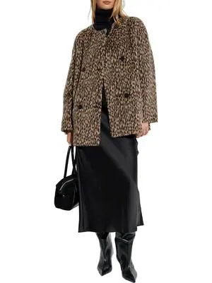 EMPORIO ARMANI Emporio Armani Animal Print Short Coat