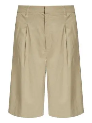 GESTUZ Gzizza Pleated Bermuda Trousers - Beige