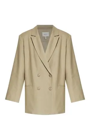 GESTUZ Gzizza Oversized Double-breasted Blazer - Beige