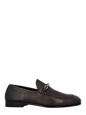 JIMMY CHOO Marti Leather Loafers - Brown