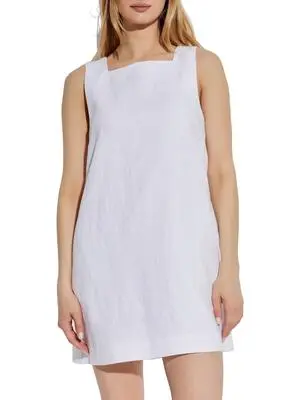 Posse Linen Sleeveless Dress - White