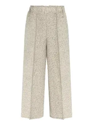 Issey Miyake Pleated Wide-leg Trousers - Grey