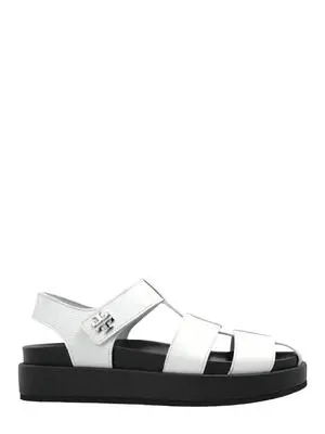 Tory Burch Kira Leather Platform Sandals - White