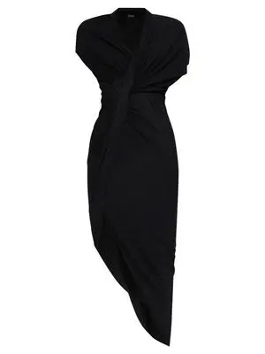 Balenciaga Draped Dress - Black