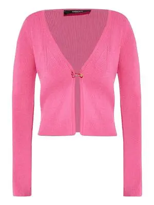 Versace Safety Pin Fastening Cardigan - Pink