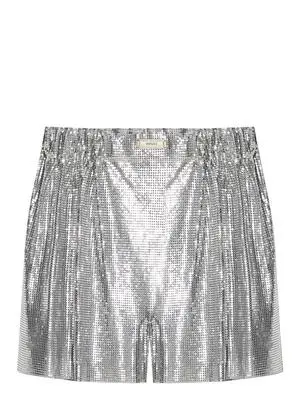 Versace Sequin Embellished Shorts - Silver