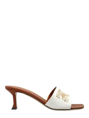 FERRAGAMO Heeled Mules - Cream