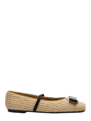 FERRAGAMO Bow Ballerinas - Beige