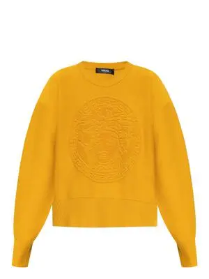 Versace Medusa Head Cashmere-blend Sweater - Orange