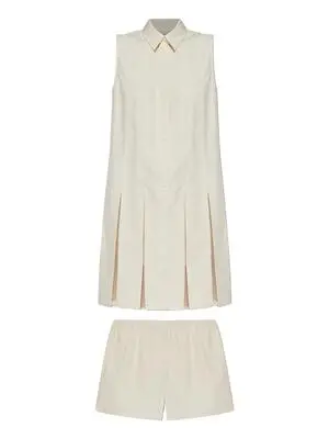 Moncler Dress With Shorts - Cream