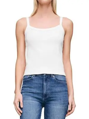 DL1961 Ribbed Tank Top - White