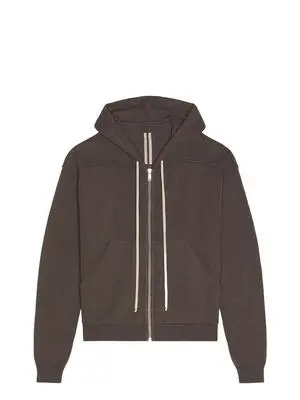Rick Owens Zipped Cashmere And Wool Hoodie - Darkdust