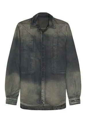 Rick Owens Fogpocket Denim Outershirt - Darkdust Degrade